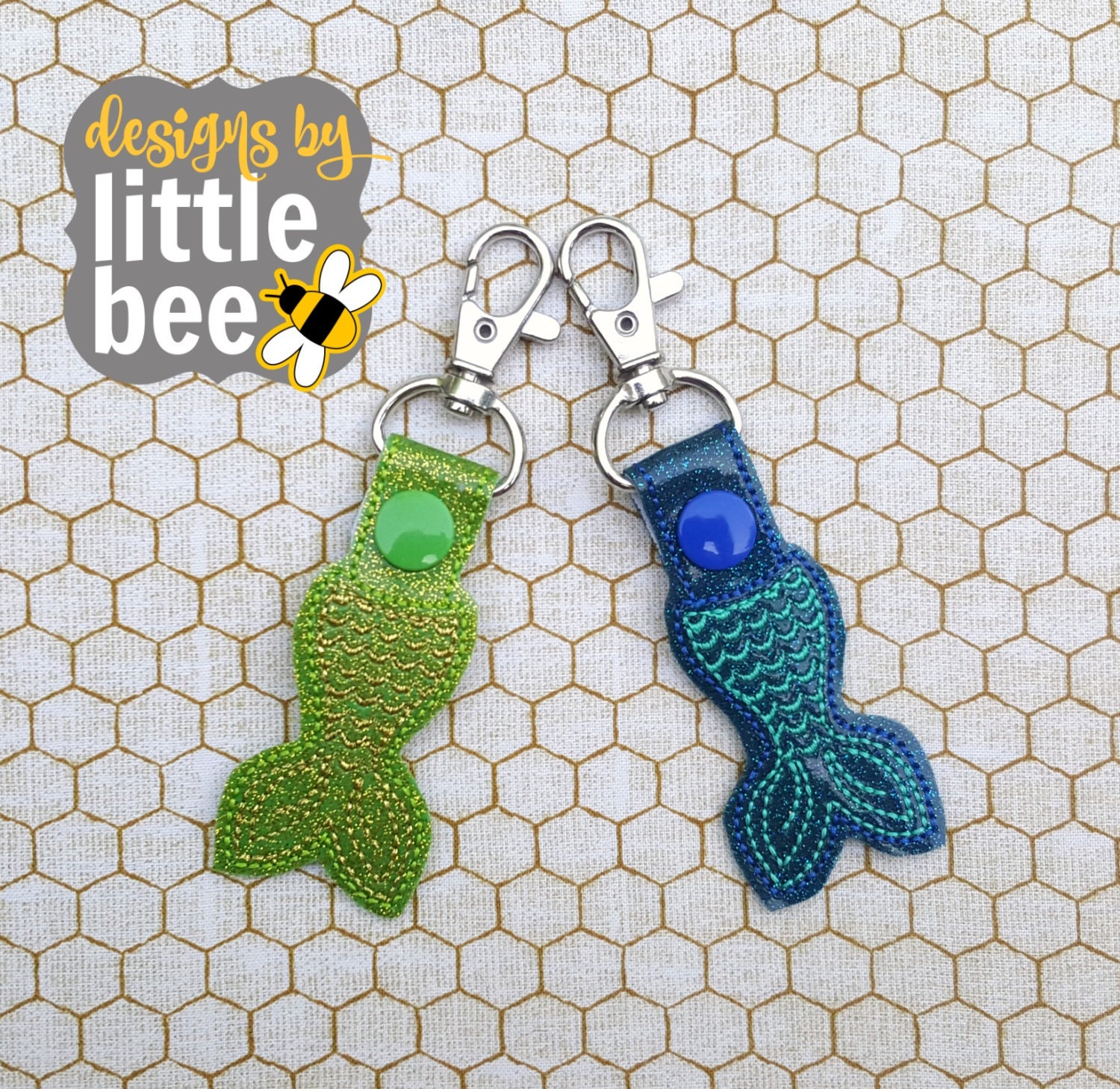 Fish Applique Set Snap Tab Embroidery Digital File Instant Download key ...