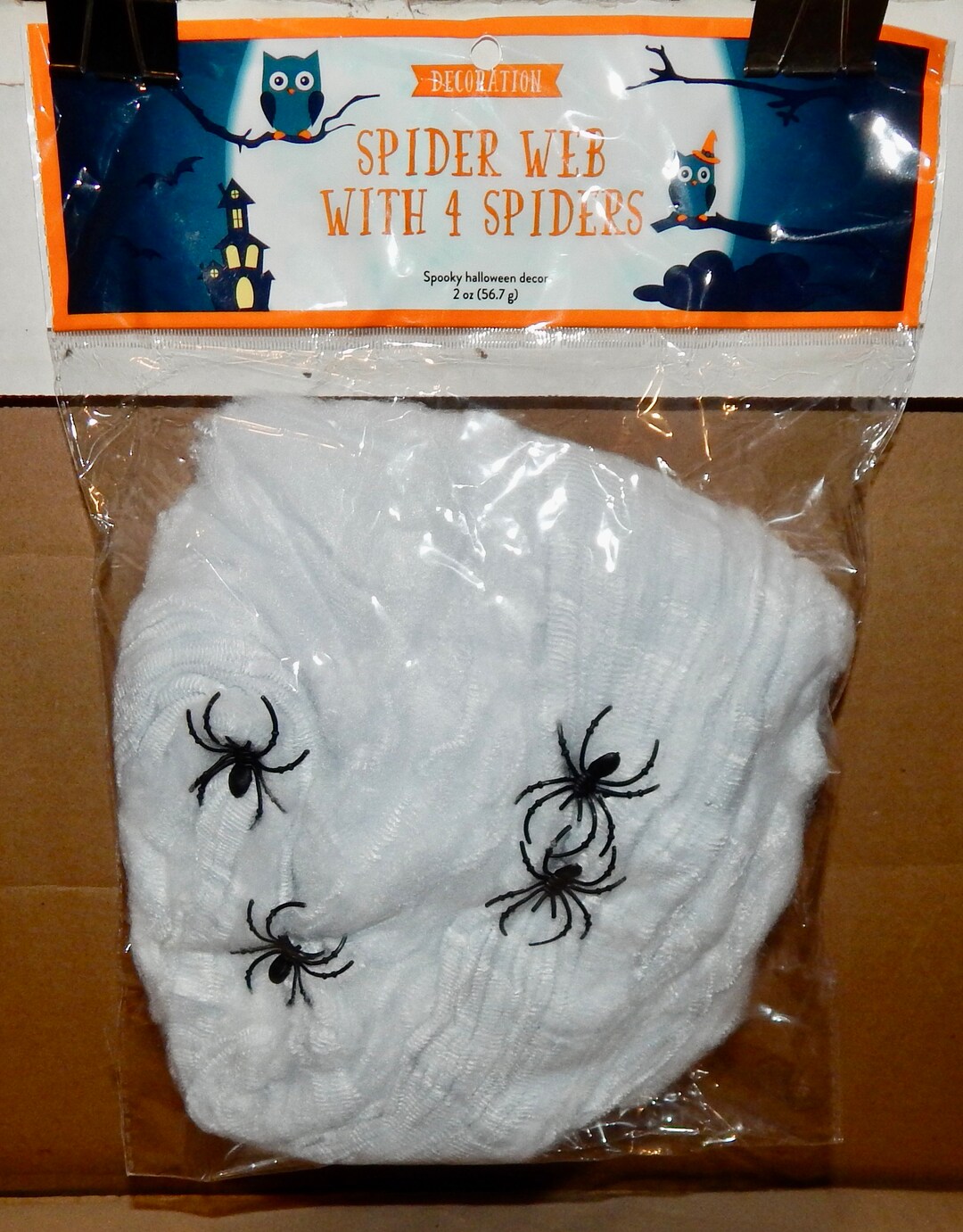Spider Webs With 4 Spiders Halloween You Choose Color 2oz - Etsy