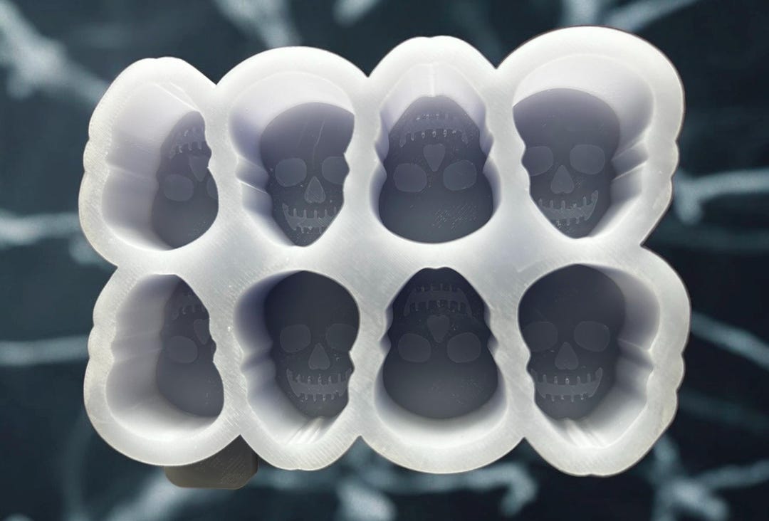 Skeleton Head 8 Cavity Wax Melt Mold - Etsy