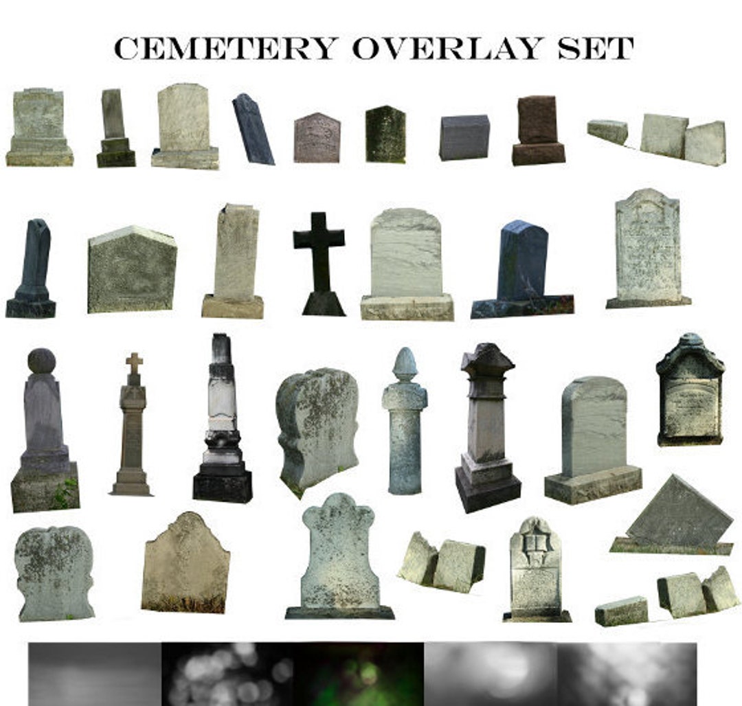 Cemetery Overlay, Gravestone Overlay, Graveyard Overlay, Halloween ...