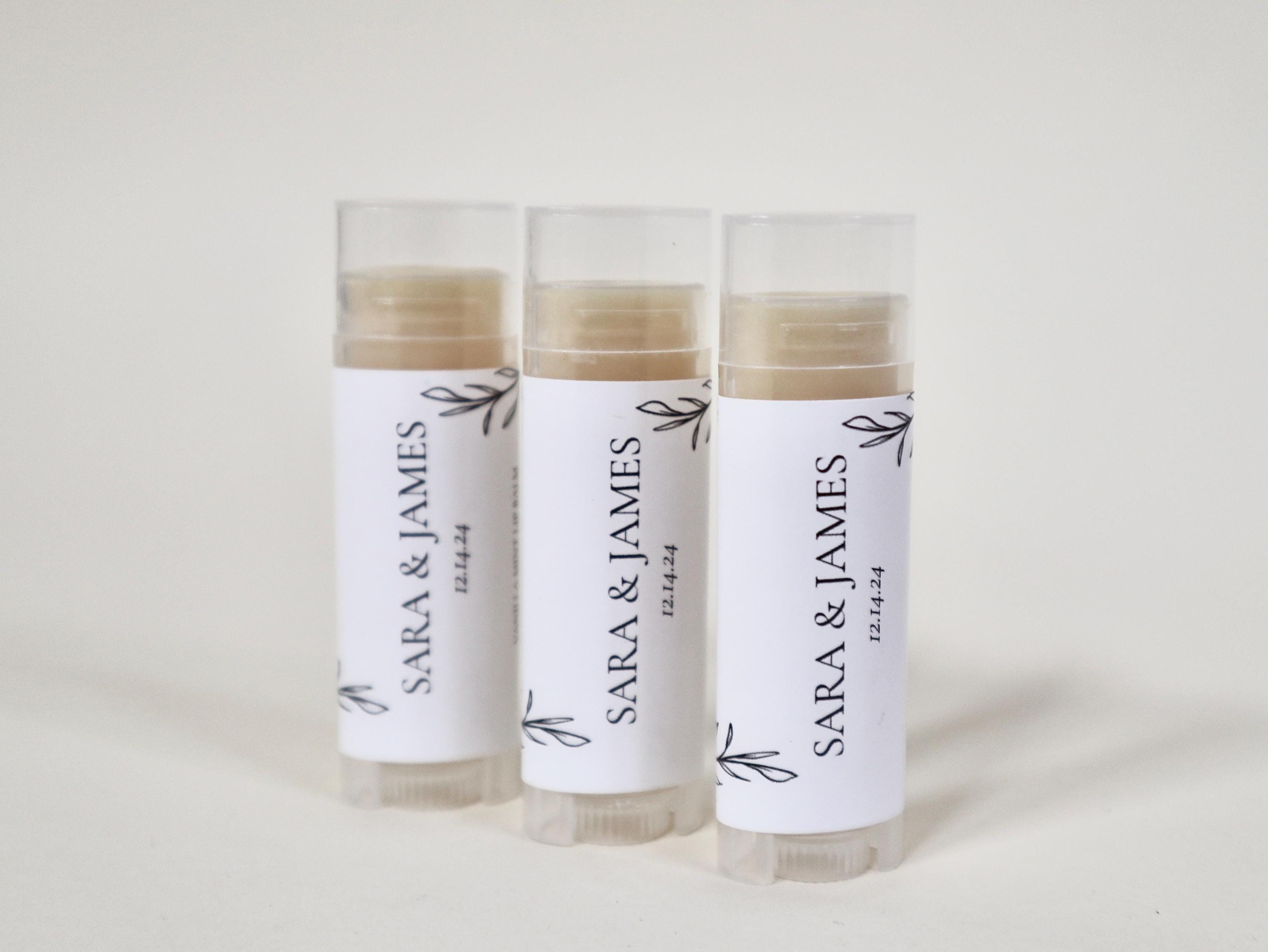 Custom Wedding Lip Balm Favors | Personalized Lip Balms Natural Lip ...