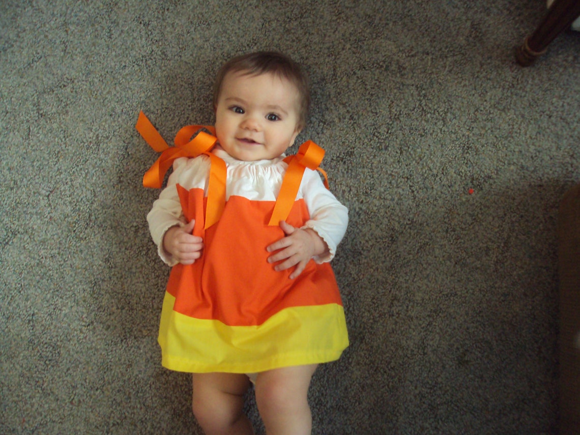 Candy Corn Dress/baby Girl/toddler/costume - Etsy