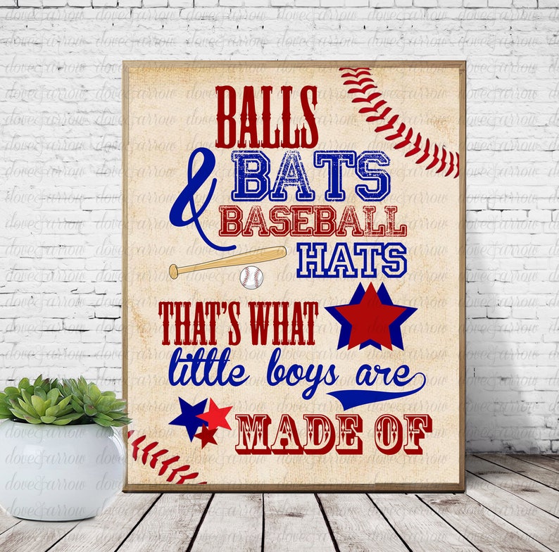 8x10 Baseball Baby Shower Printable Sign Instant Download, Print ...