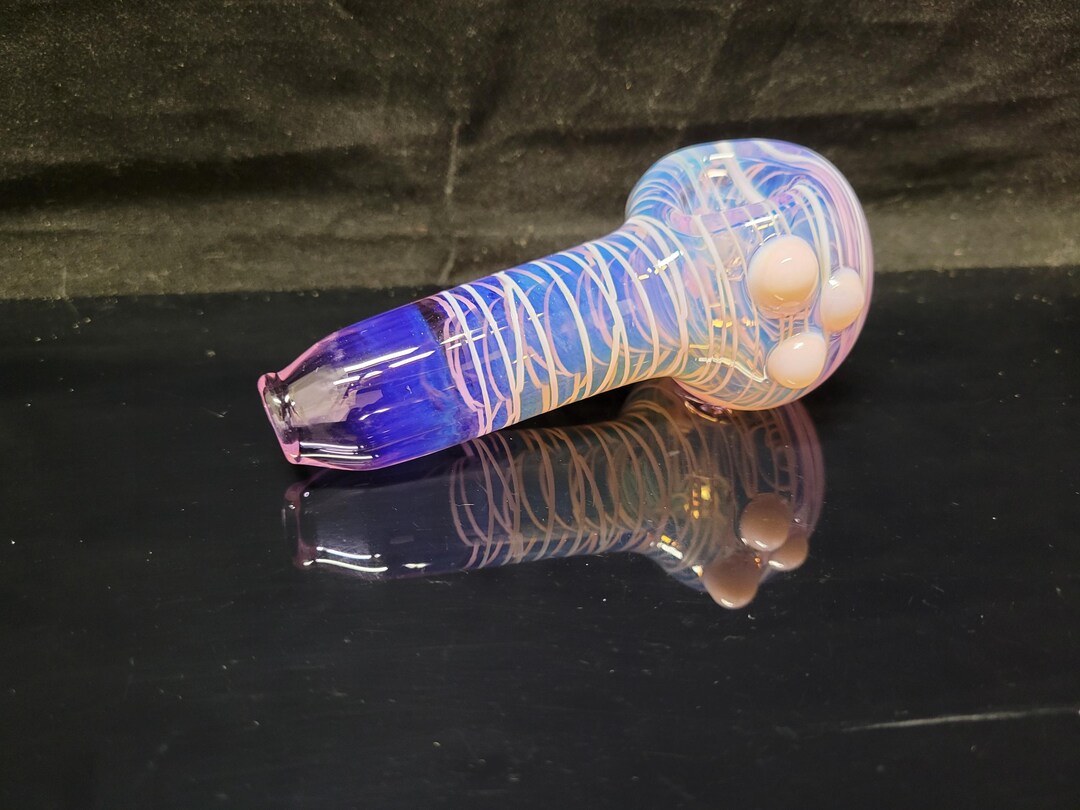Lavender and Pink Fumed Glass Pipe #5 - Etsy