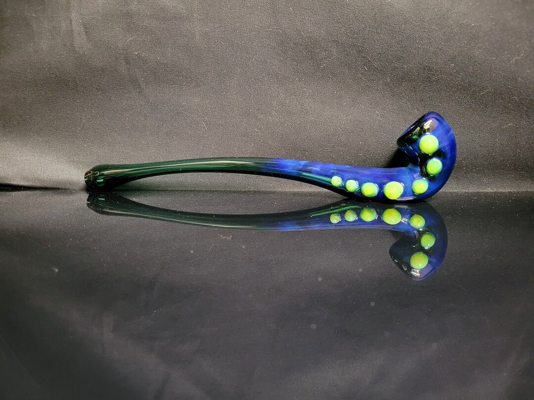 Lake Green Fumed Glass Gandalf Pipe 1 - Etsy