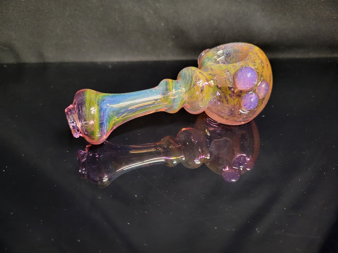 Gold and Silver Fumed Glass Pipe 3 - Etsy