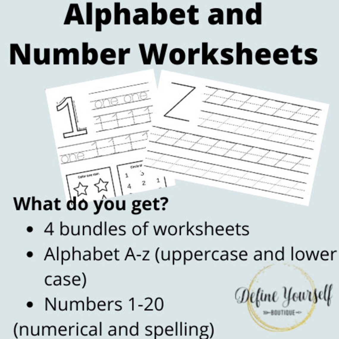 Handwriting Mega Bundle for Toddlers - Alphabet and Numbers- Instant ...