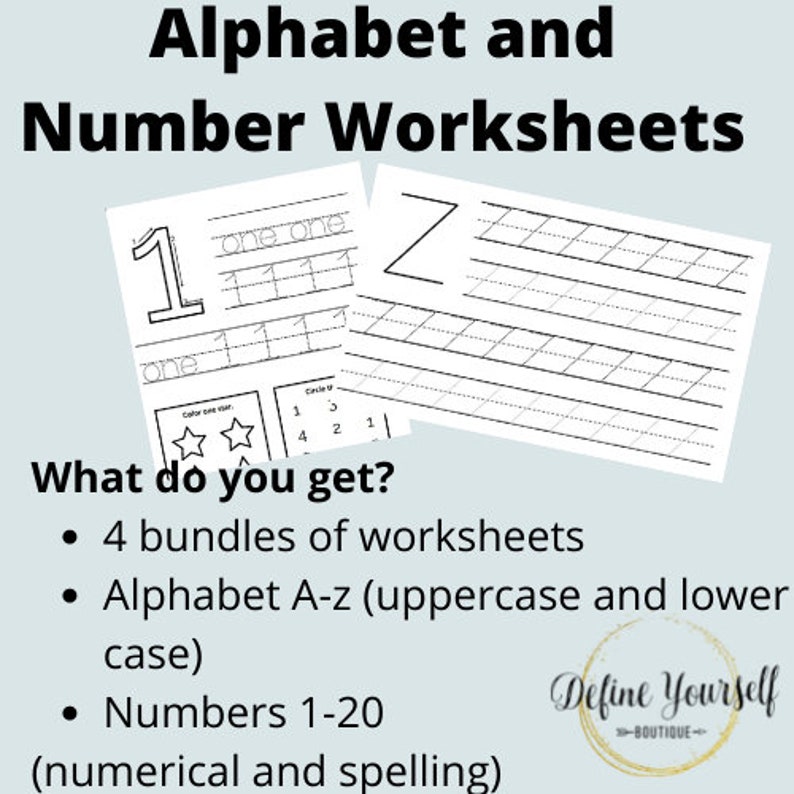 Handwriting Mega Bundle for Toddlers - Alphabet and Numbers- Instant ...