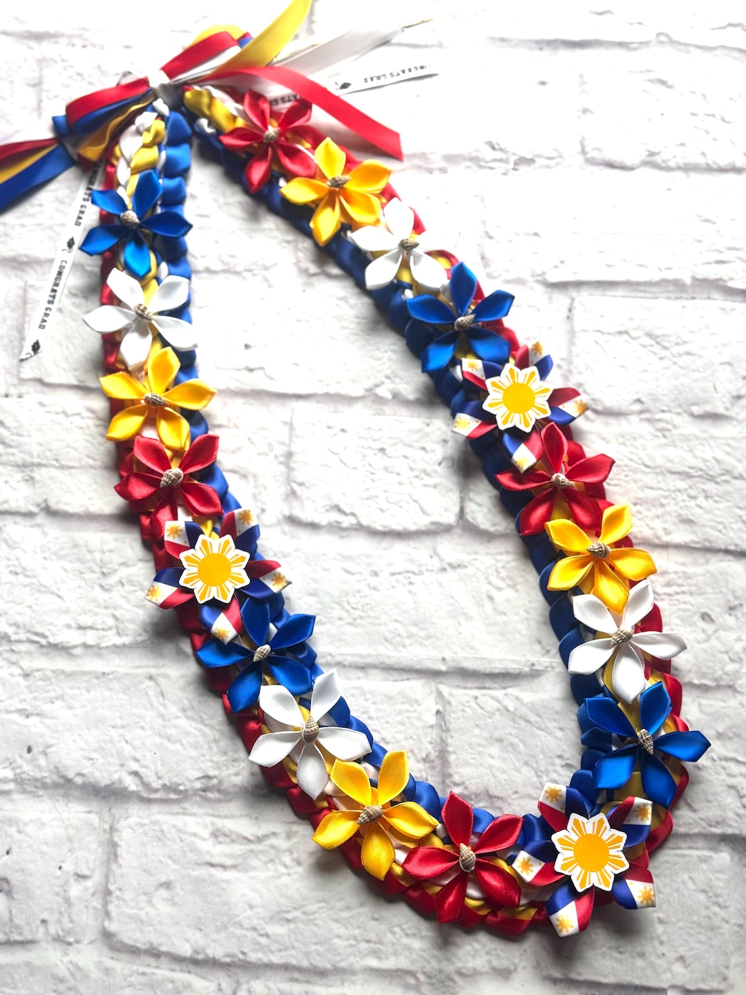 Philippines Grad Lei, Filipino Grad Lei, Filipino Flag Lei - Etsy Australia