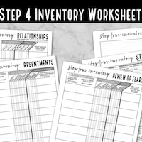 AA Step 4 Definitions Sheet - Resentments Inventory - Etsy