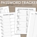Password Tracker With 4 Options - Simple, Vital, Detailed (2-step ...