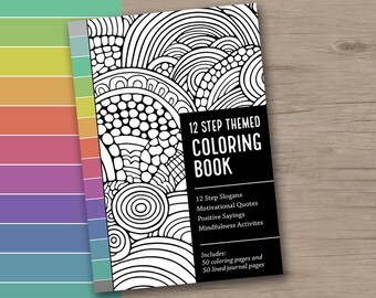 12-step Recovery Slogans Adult Coloring Pages - Etsy
