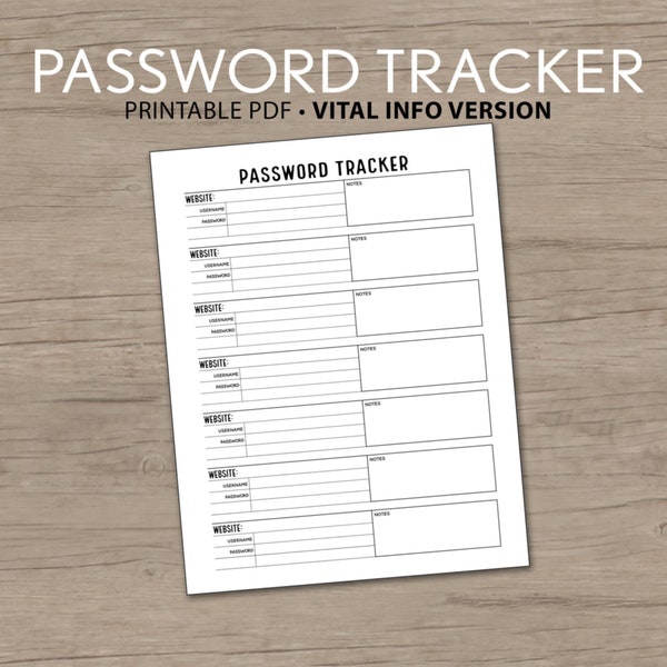 Password Journal - Etsy