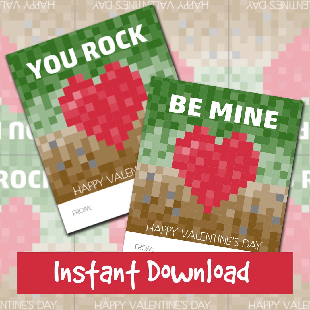 Instant Download Classroom Kids Valentines Day Cards Be Mine and You ...