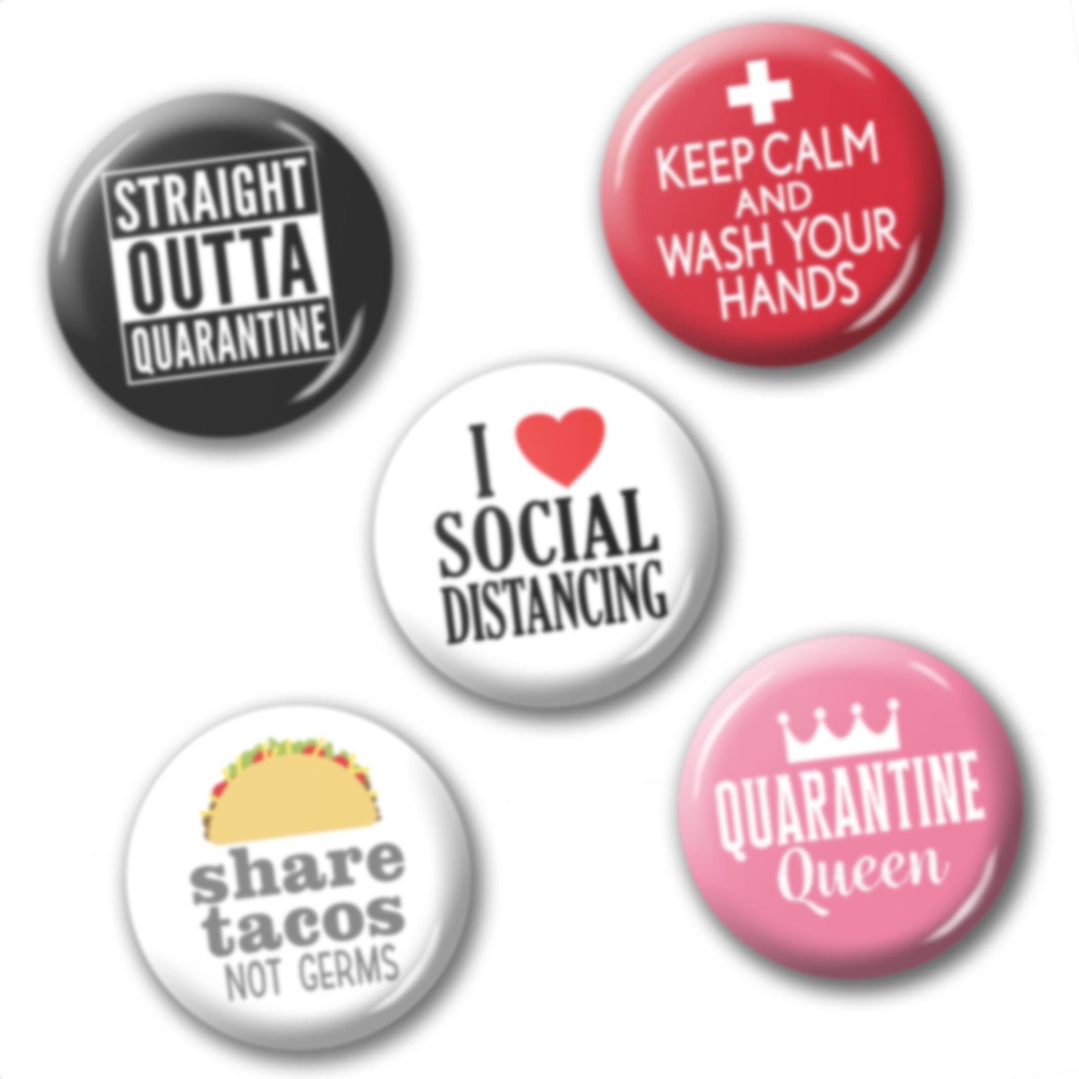 9-PACK Mini Buttons Cold and Flu Awareness Social | Etsy