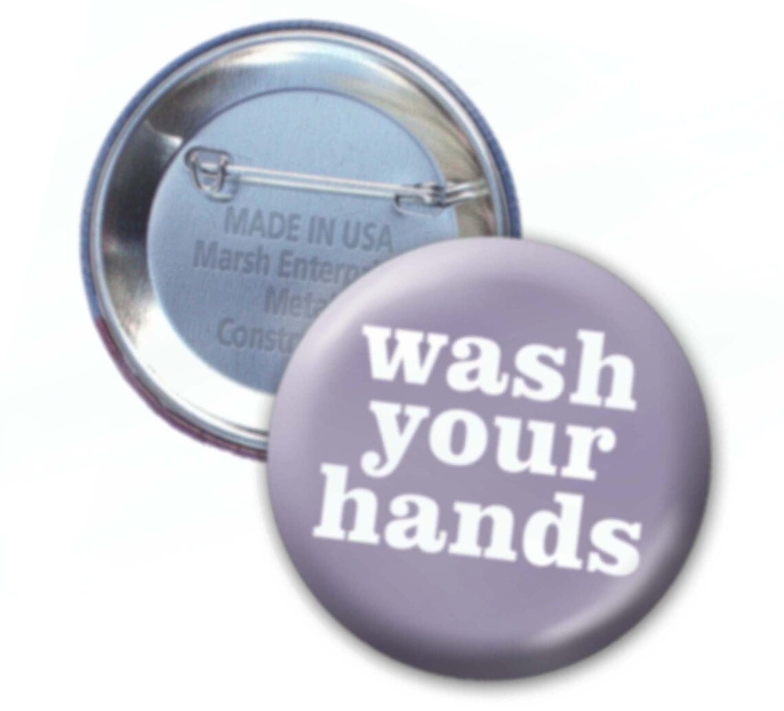 Cold and Flu Awareness Buttons 4-PACK: Wash Your Hands | Etsy