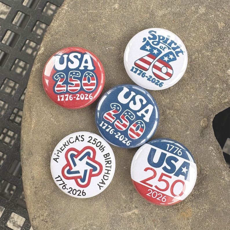 5-pack MINI Buttons: Red White Blue USA 250 - Celebrate the ...