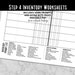 Step 4 Inventory Worksheets - Instant Download Pdf - Etsy