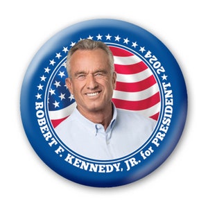 Robert Kennedy 2024 Button - 3" Campaign Pin - Modern Democrat ...