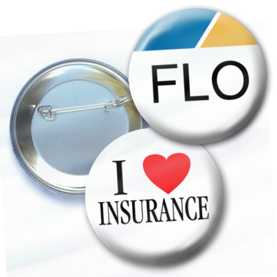 I Love Insurance - Red Heart and Nametag - 2.25" 2-pack Buttons Pins ...