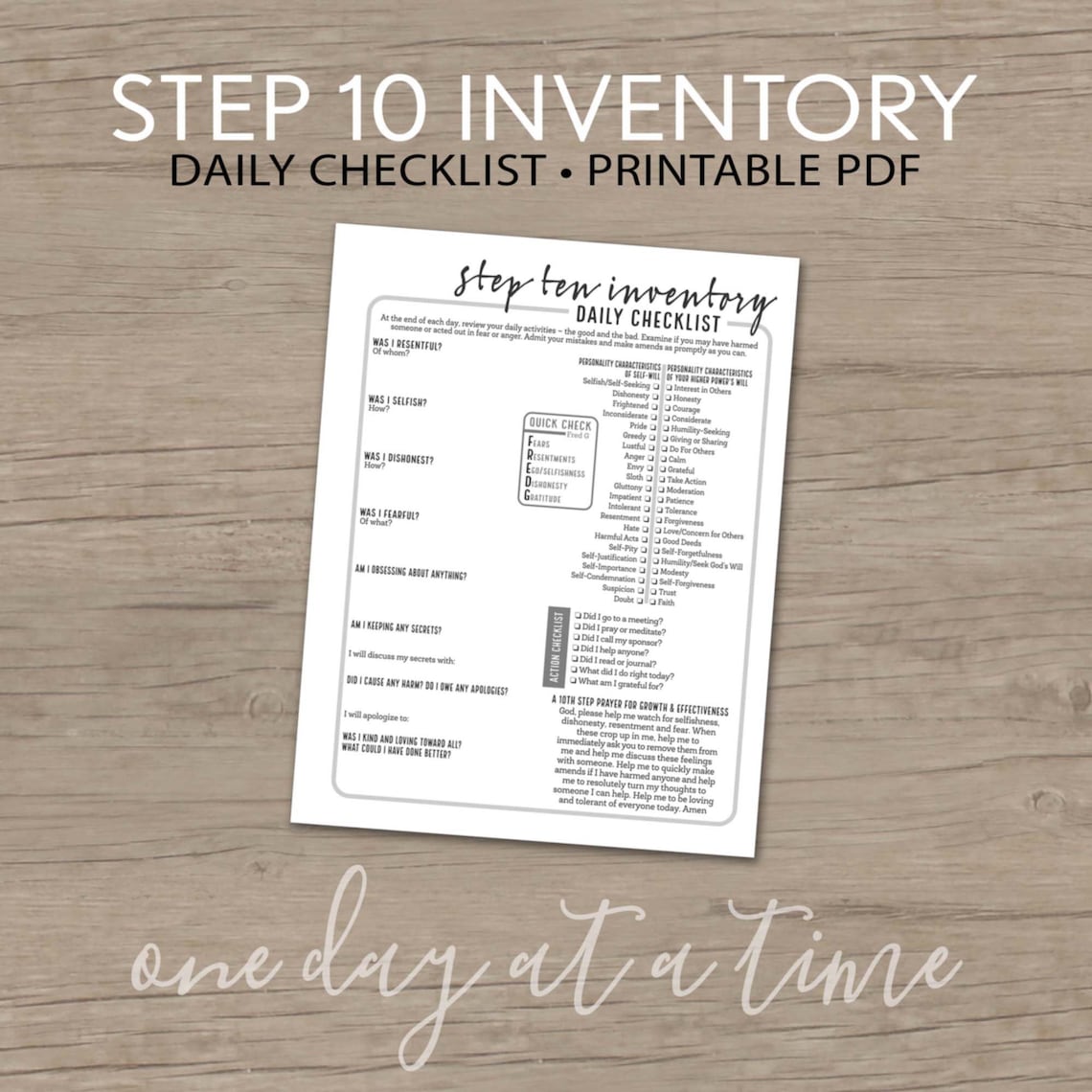 12 Step Journal PLUS Step 4 Worksheets and Step 10 Inventory - Etsy
