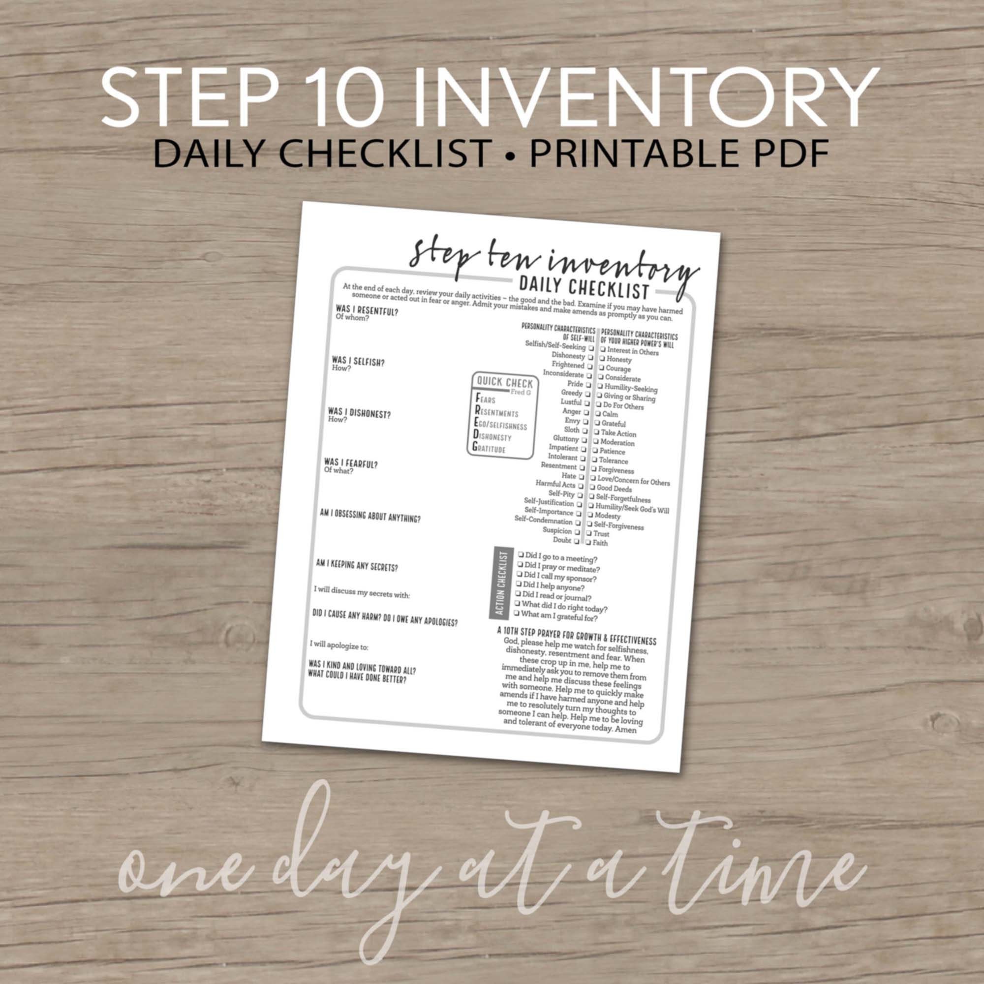 12 Step Journal Plus Step 4 Worksheets & Step 10 Inventory - AA NA Al ...