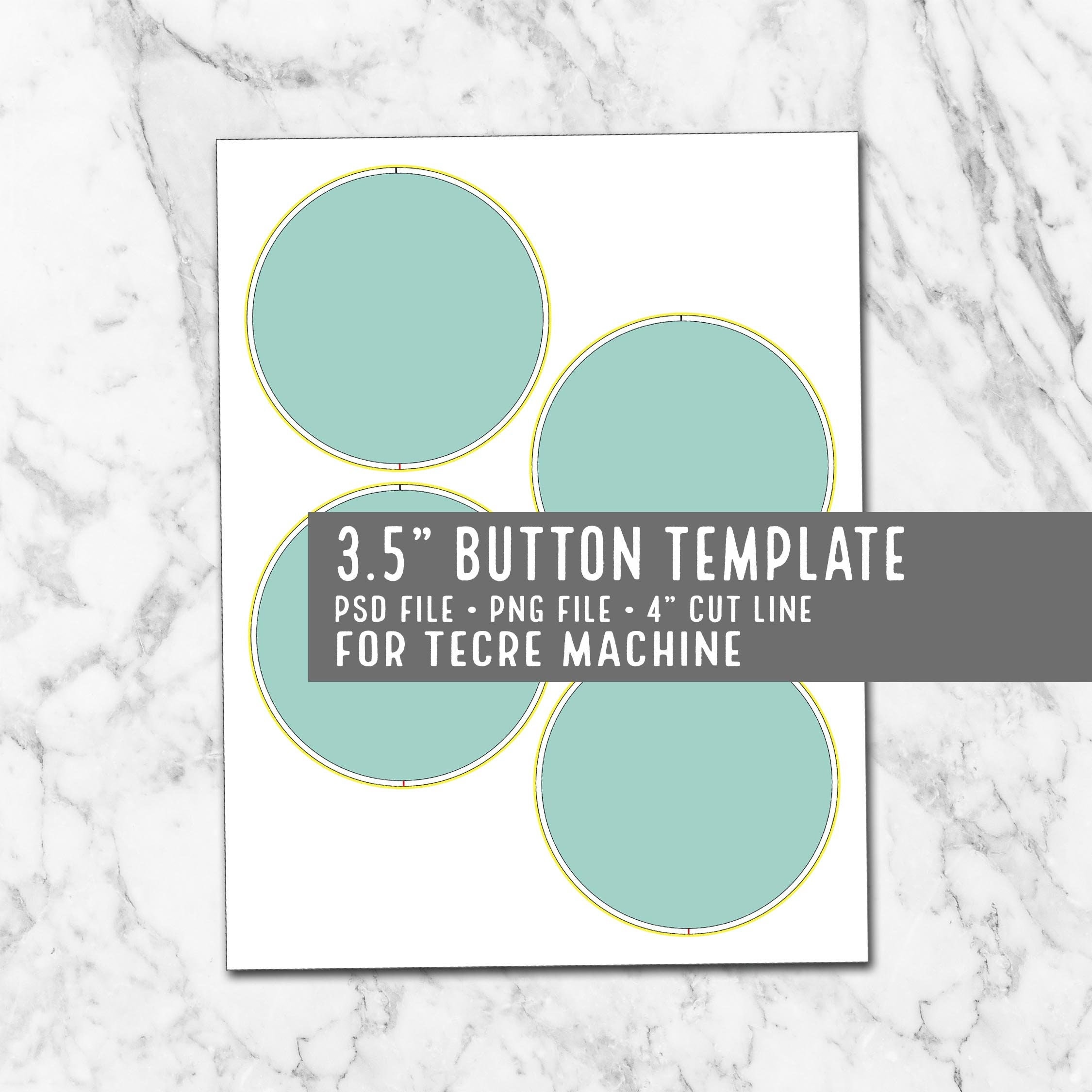 3.5" Button Photoshop Template - TECRE Machines or ABM American - (4 ...