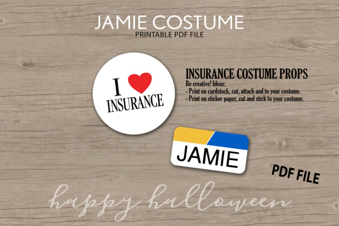 I Love Insurance - Red Heart and Nametag - Instant Download and Print ...