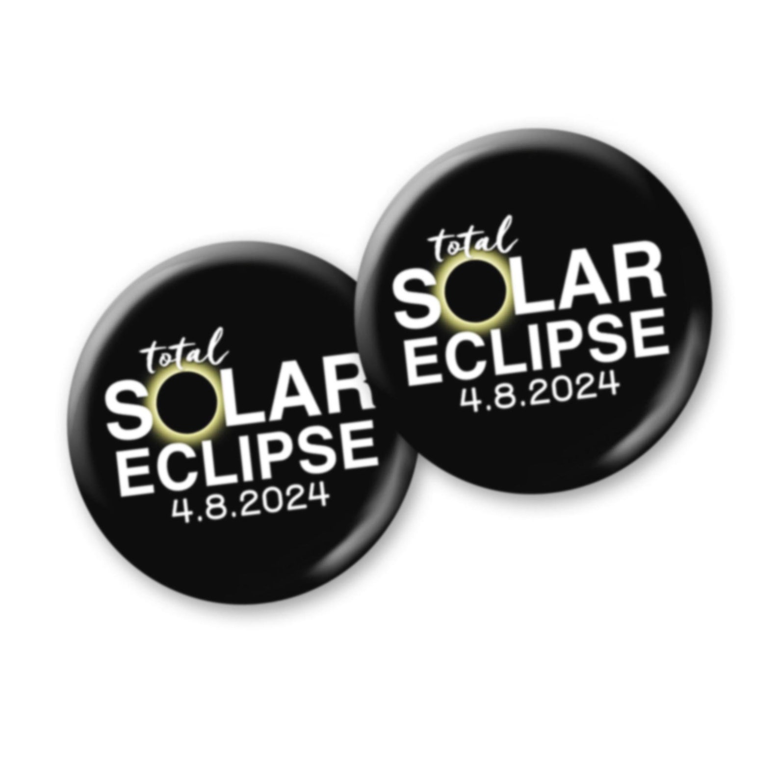 Total Solar Eclipse 2024 Buttons 2 Pack 2.25 April 8 Souvenir for Texas ...