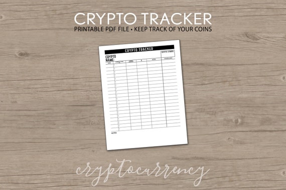 Crypto Tracker Keep Track of Purchases Transfers Coin - Etsy