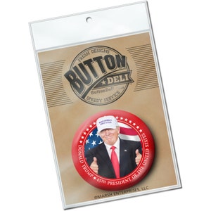 3" Trump Button - Thumbs up Photo Design - Republican Pin for Donald ...