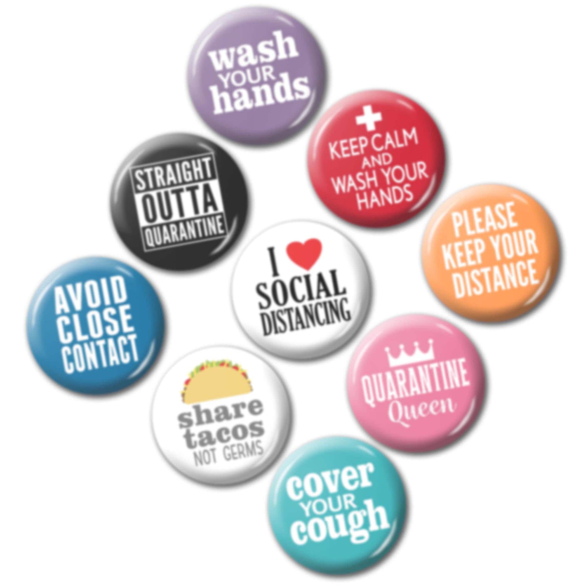 Virus Awareness Buttons 25-PACK Mini 1 pin Social | Etsy