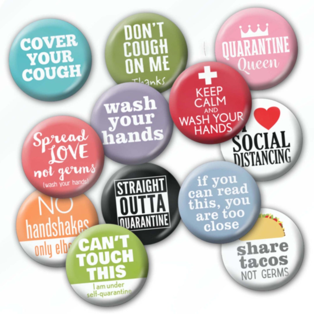 Cold and Flu Awareness Buttons - Wash Your Hands, Cover Your Cough, No ...