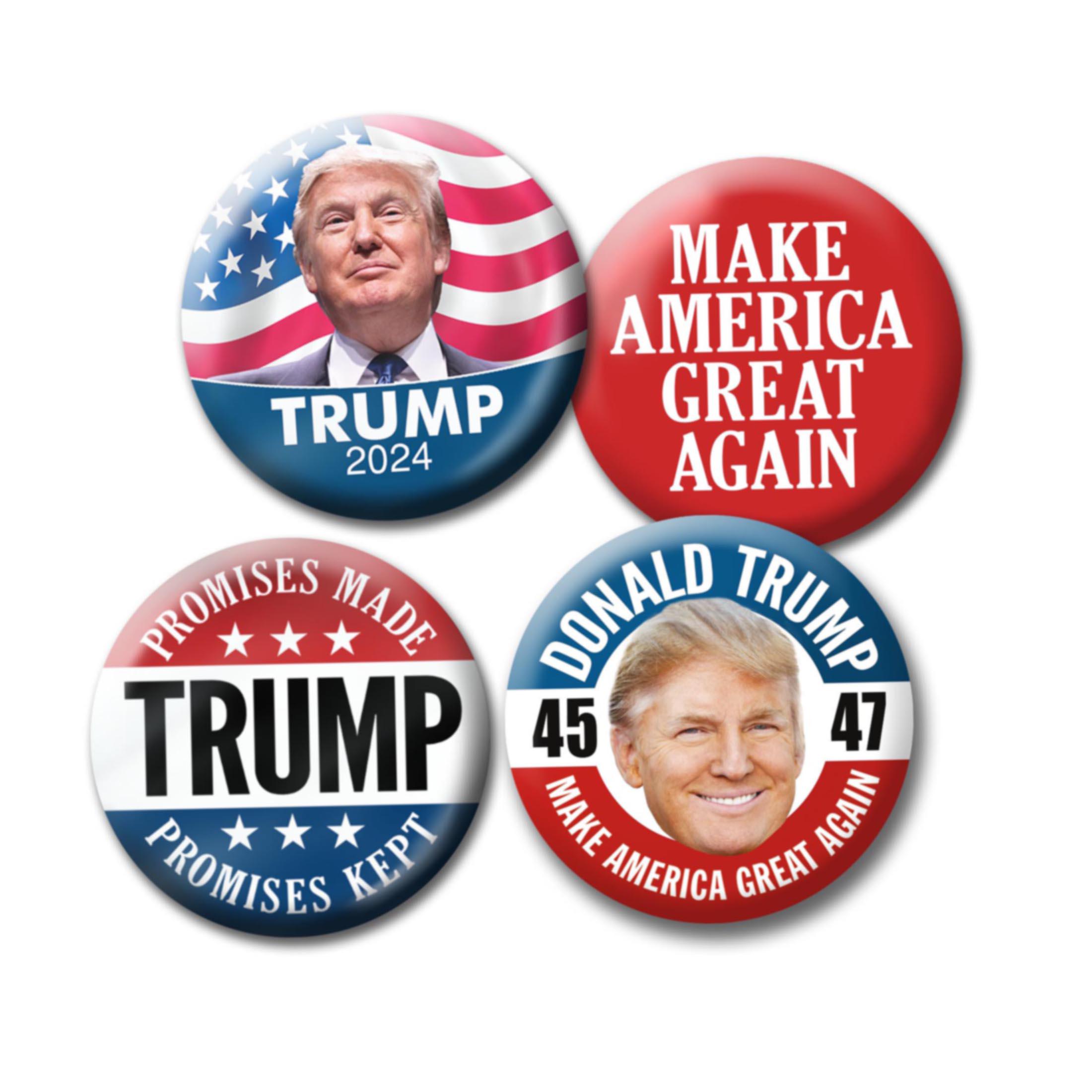 Donald Trump JD Vance 2024 Buttons - Republican Campaign Pins (12-pack ...