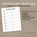 Password Tracker With 4 Options Simple, Vital, Detailed 2-step ...