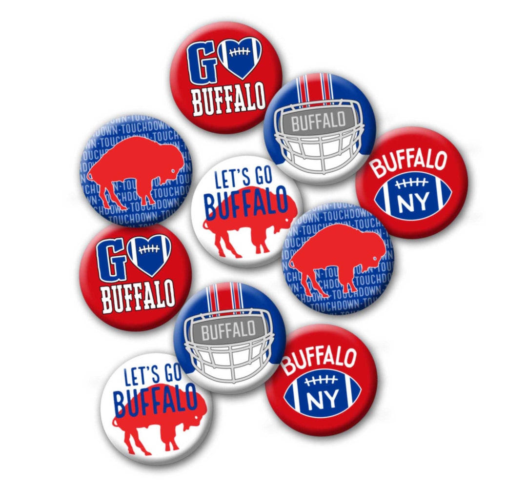 Buffalo Buttons for Classroom Valentine's Day Sports Football Favors ...