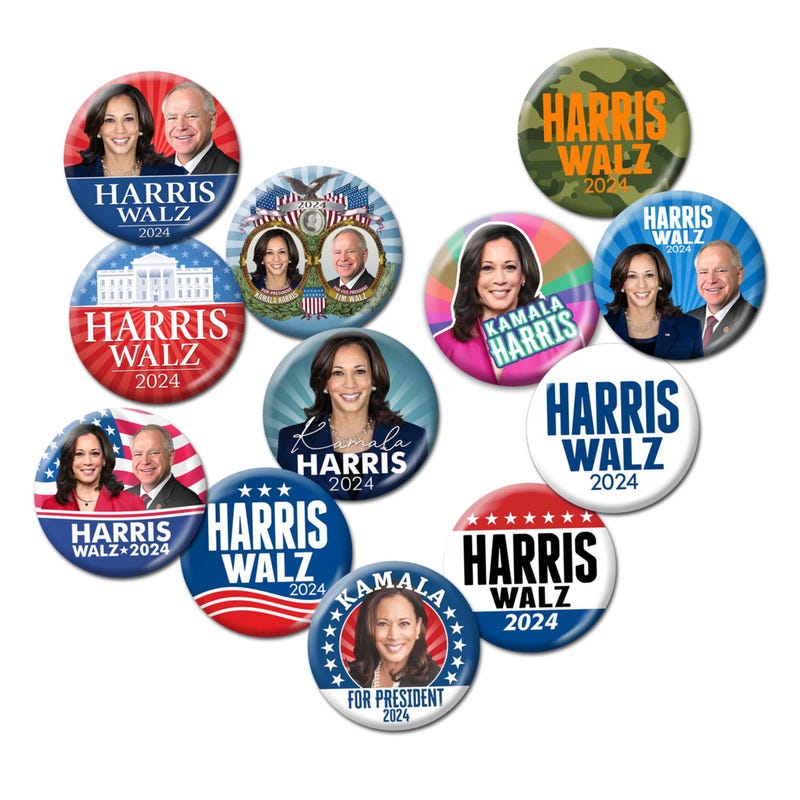 Harris Walz Buttons - Etsy