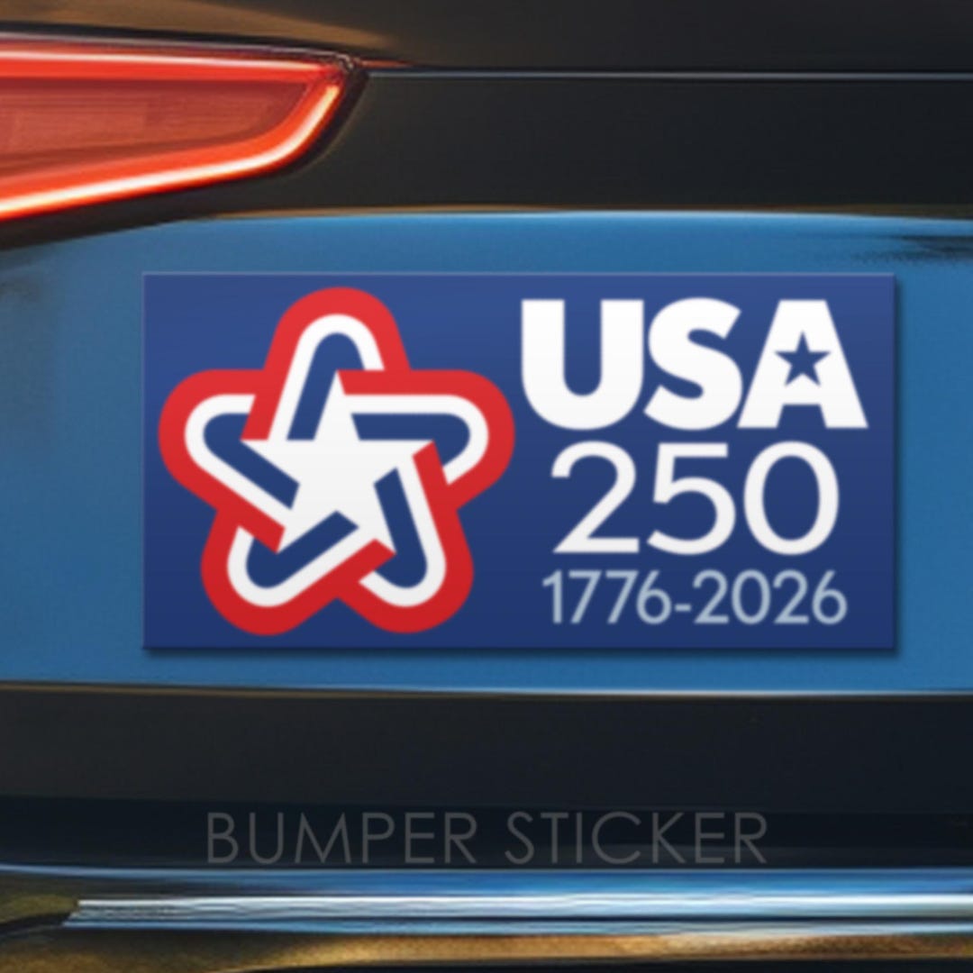 USA 250 --- Bumper Stickers - Star Design for America Birthday - Bulk ...