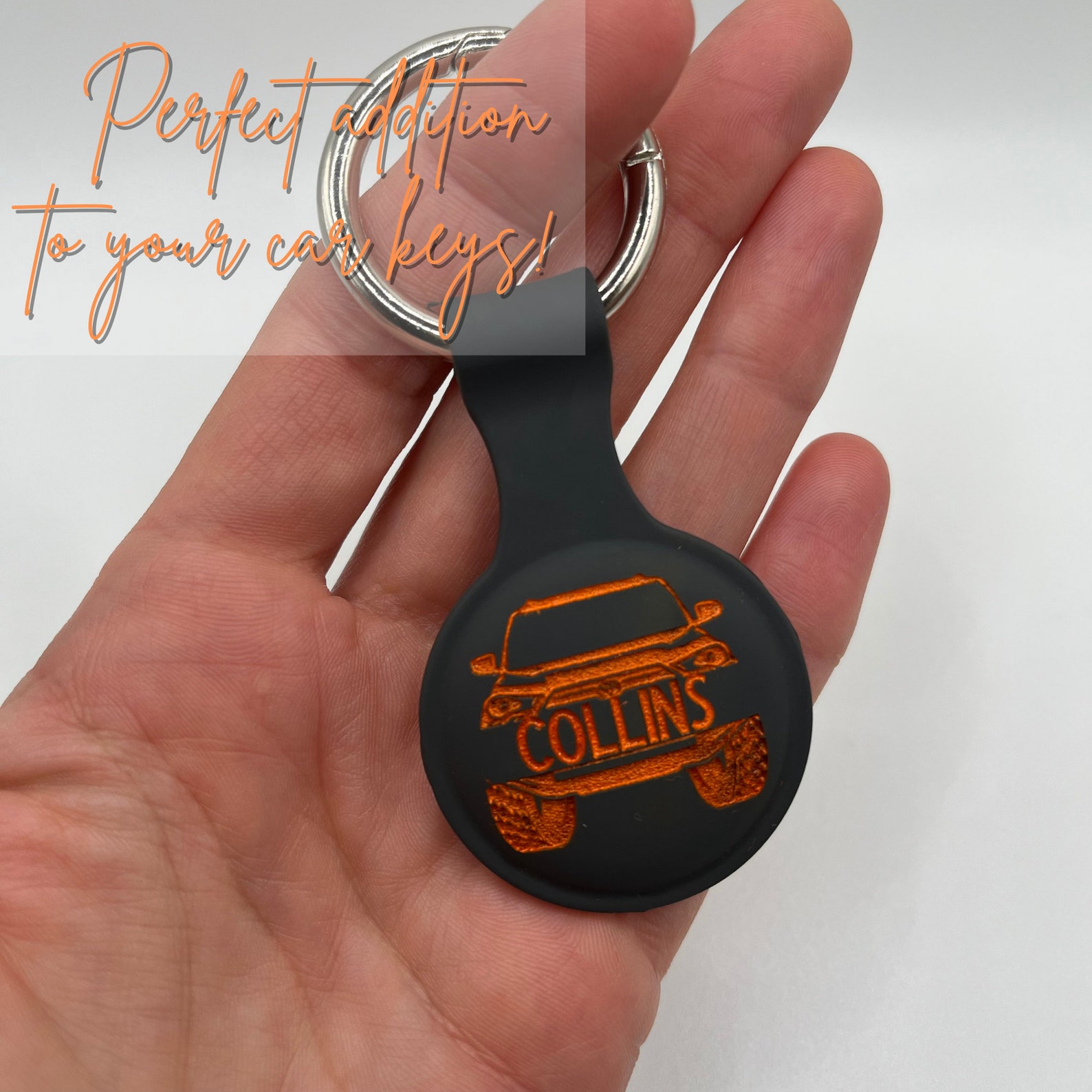 Monogram Name Apple Air Tag Keychain Holder Customized - Etsy