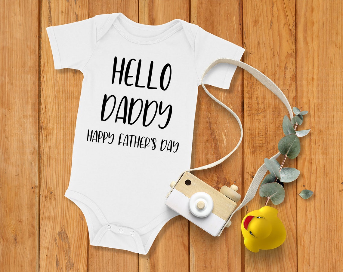 Hello Daddy Onesie® Pregnancy Announcement Onesie® First | Etsy