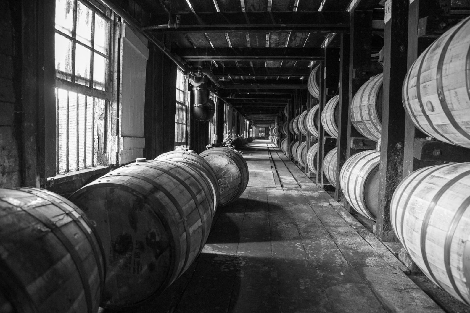 Bourbon Barrel Rickhouse Fine Art Print - Whiskey Canvas Print - Man ...