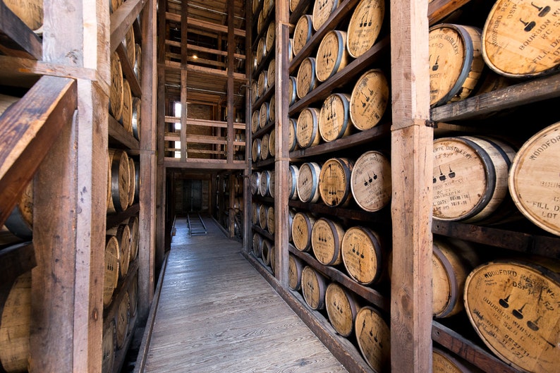 Bourbon Barrel Rickhouse Fine Art Print Whiskey Canvas Wall | Etsy