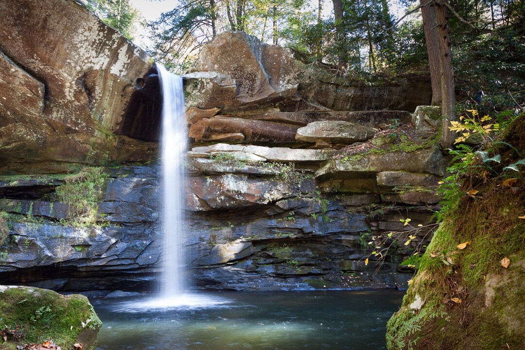 Waterfalls Fine Art Print - Flat Lick Falls - Grey Hawk - Kentucky ...
