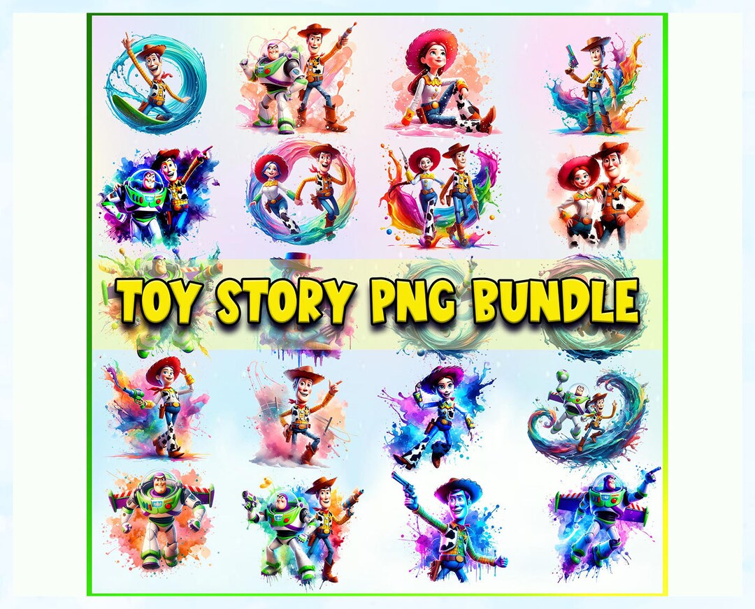 Toy Story Splash and Watercolor Digital Design PNG File for Sublimation ...