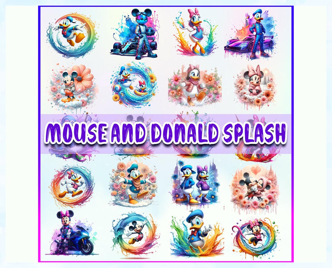 Mickey Mouse Splash and Watercolor Digital Design PNG File for ...