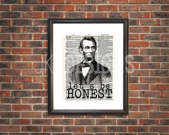 Abraham Lincoln Digital Print instant Download Let's Be | Etsy