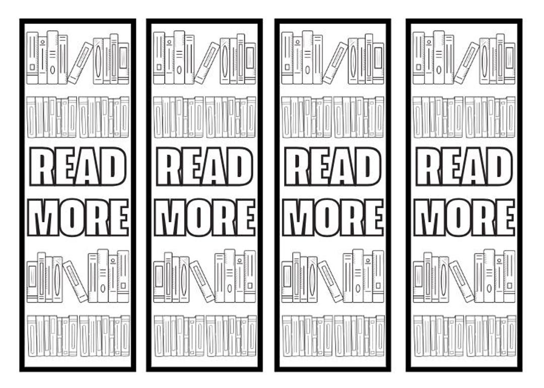 Printable Coloring Reading Log Book Tracker Bookmarks - Etsy