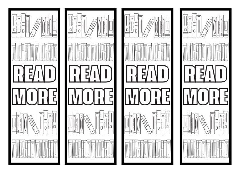 Printable Coloring Reading Log Book Tracker Bookmarks - Etsy
