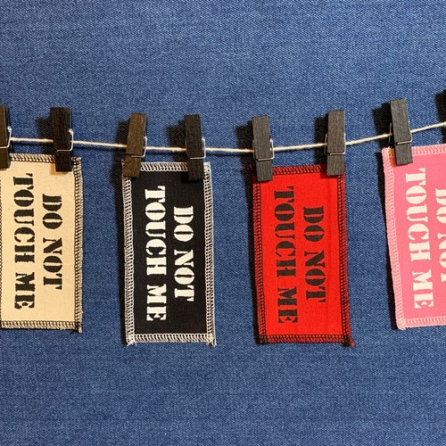 Don't Touch Me Black Embroidered Iron on Patch - Etsy
