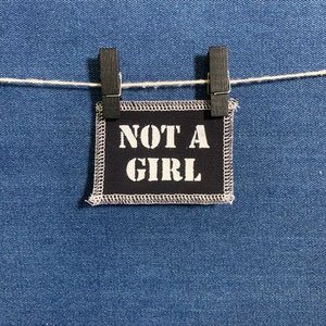 Not A Girl Patch - Etsy